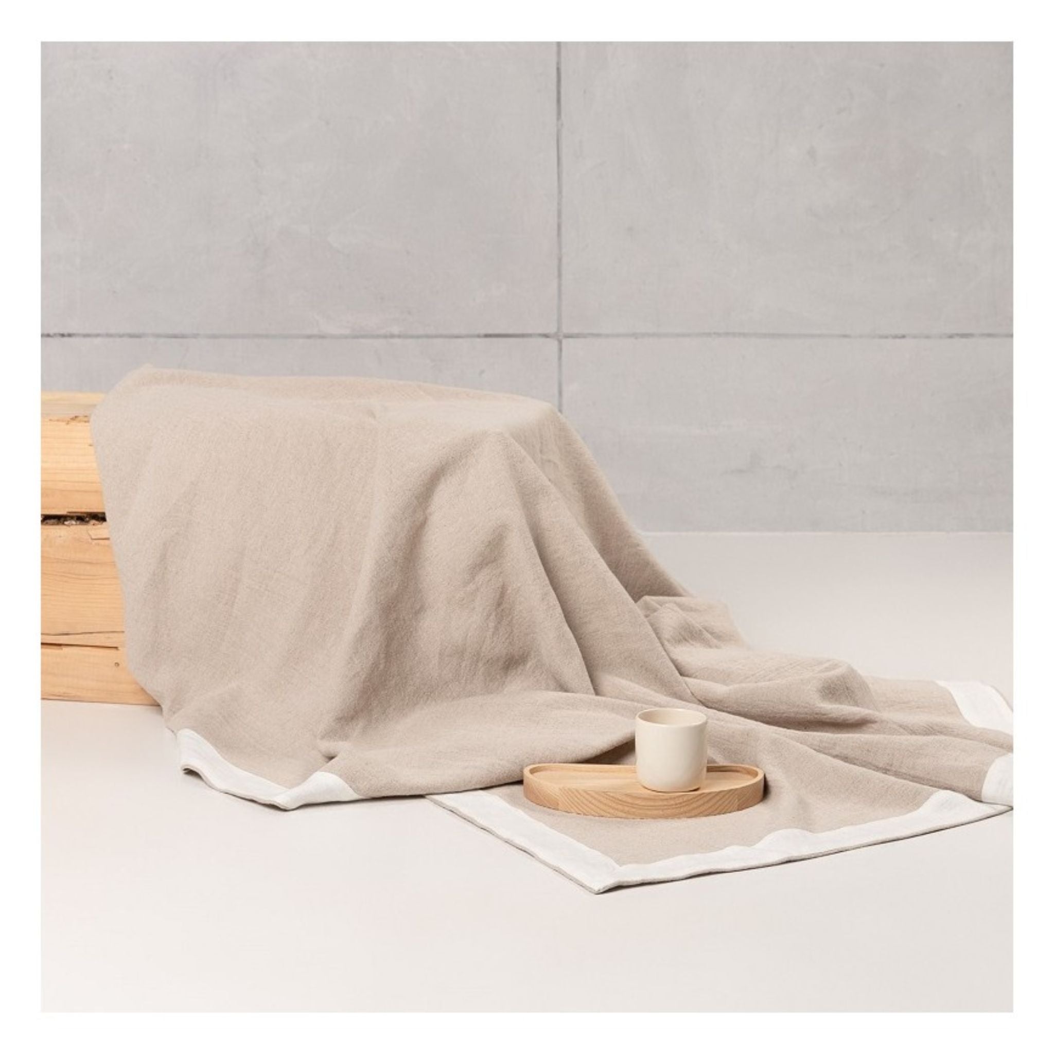 NAMUOS Hemp linen blanked NIDA BEACH | Home Decor Store